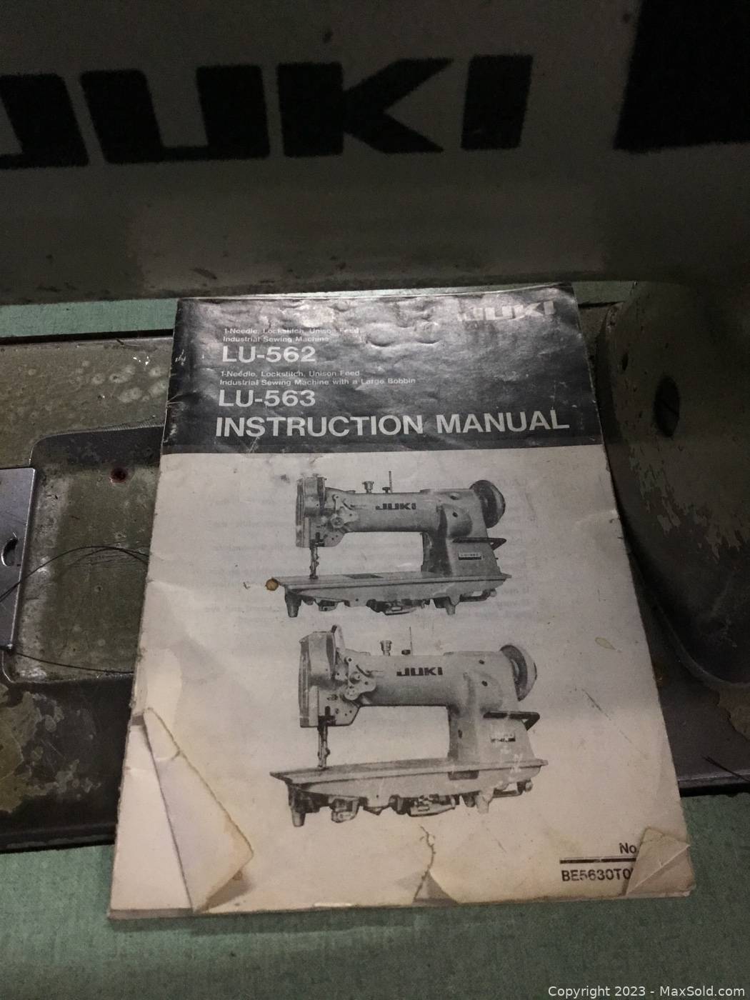 Juki Industrial Sewing Machine Model LU-562 with Table, Lamp, Chair and ...