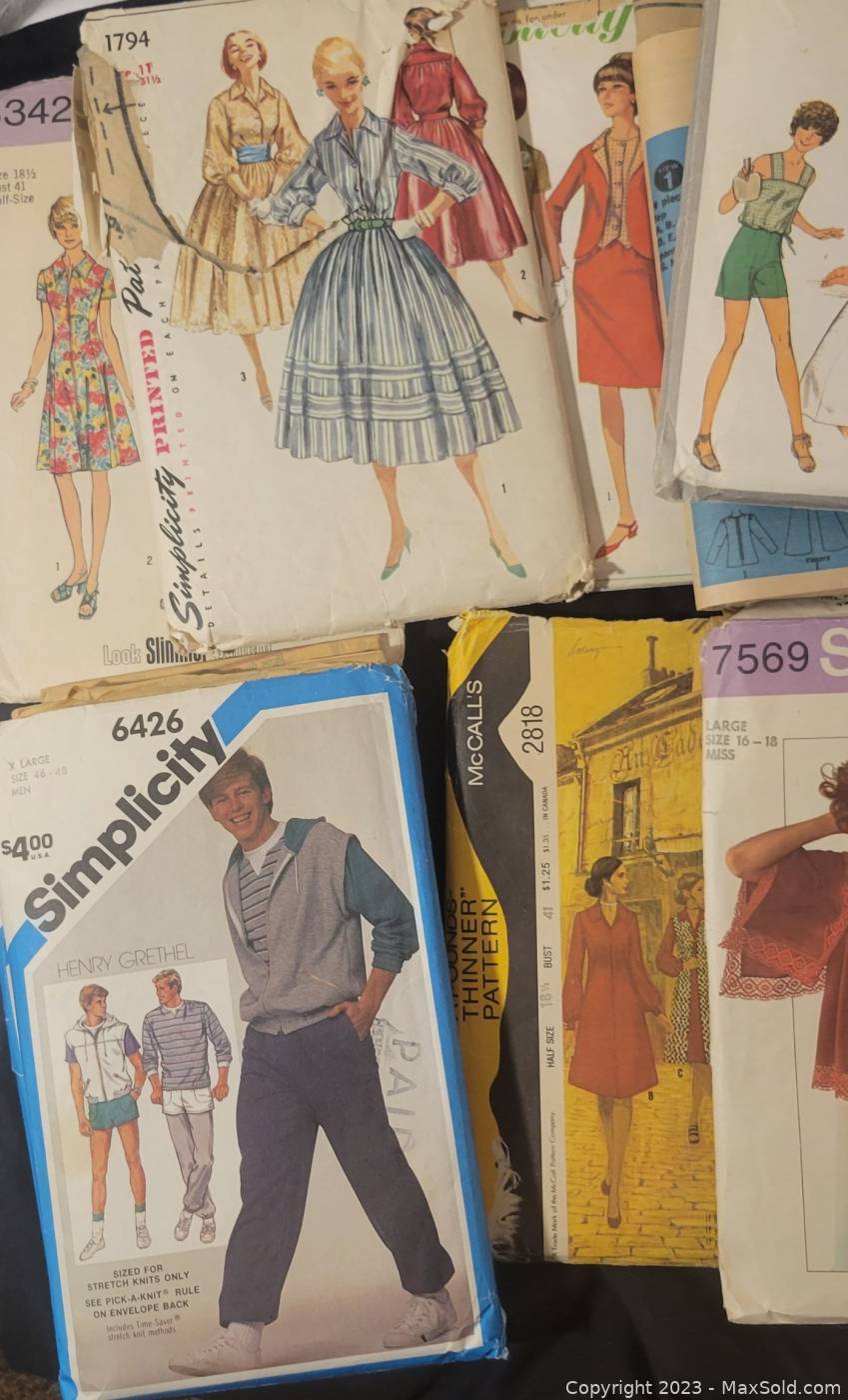 Vintage Ladies and Costumes Sewing Patterns 1970s-1990s | Maxsold