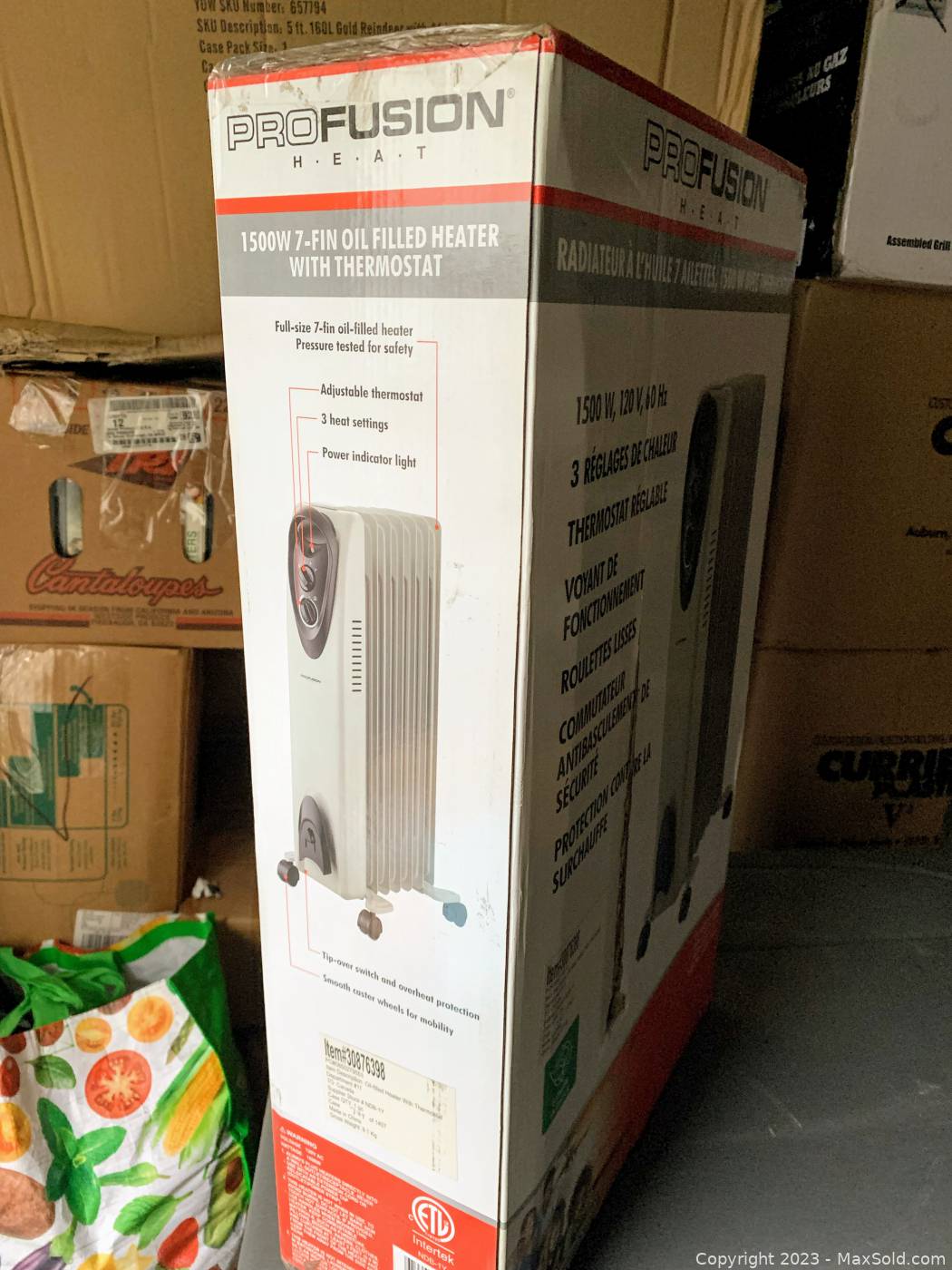 ProFusion Heat 1500W 7-Fin Oil Filled Heater with Thermostat | Maxsold