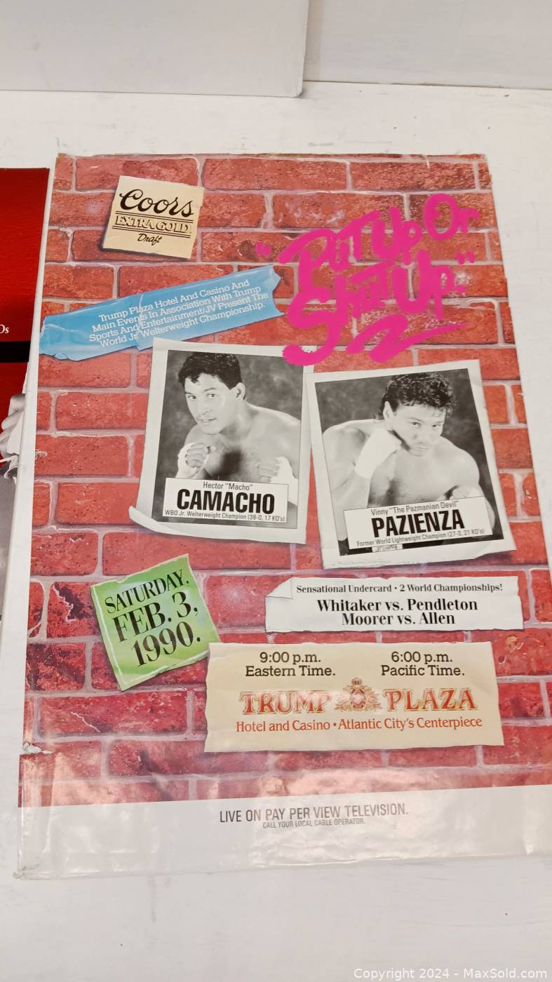 1990 Boxing Posters Featuring Vinny Pazienza, Hector Camacho, and World ...