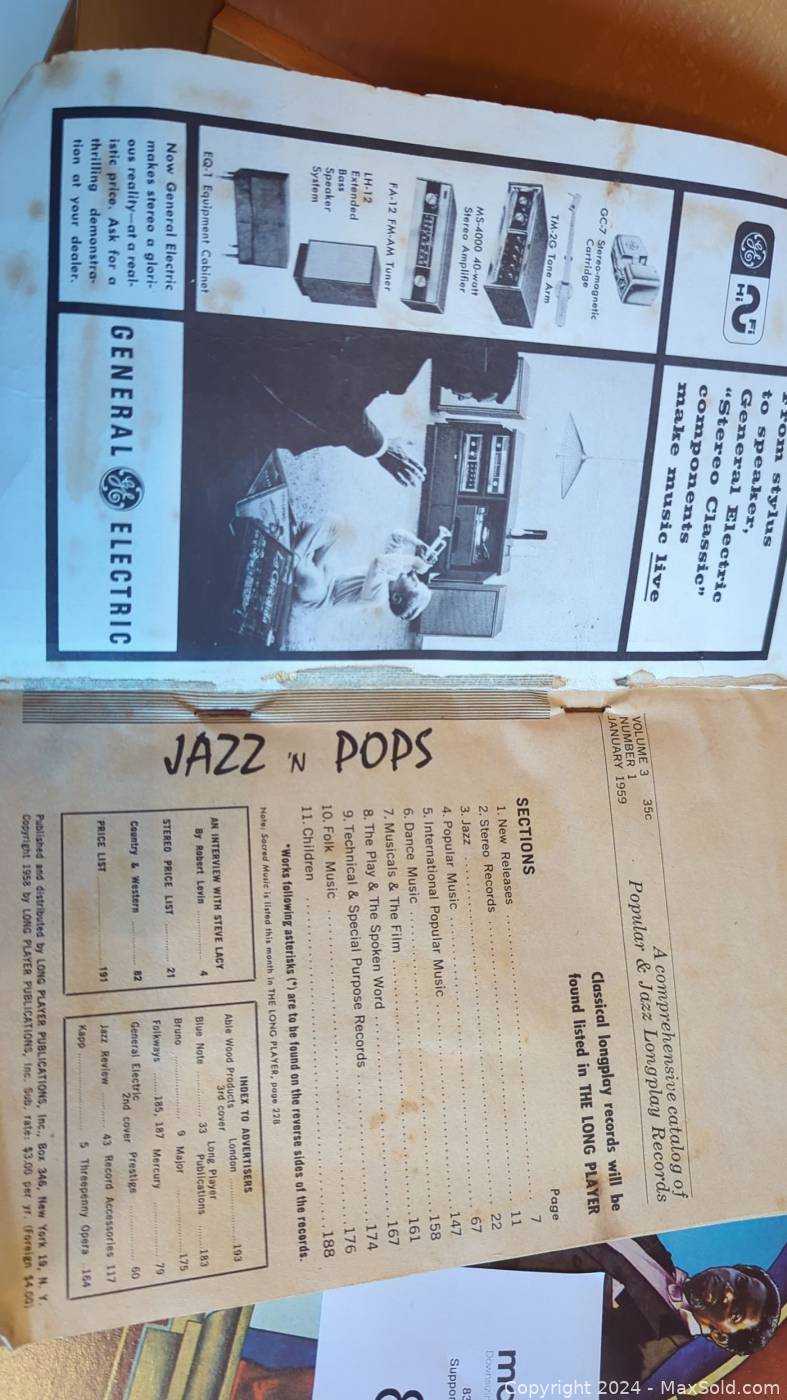 1959 Jazz Records Catalog and Jazz 'In Pops' Book | Maxsold
