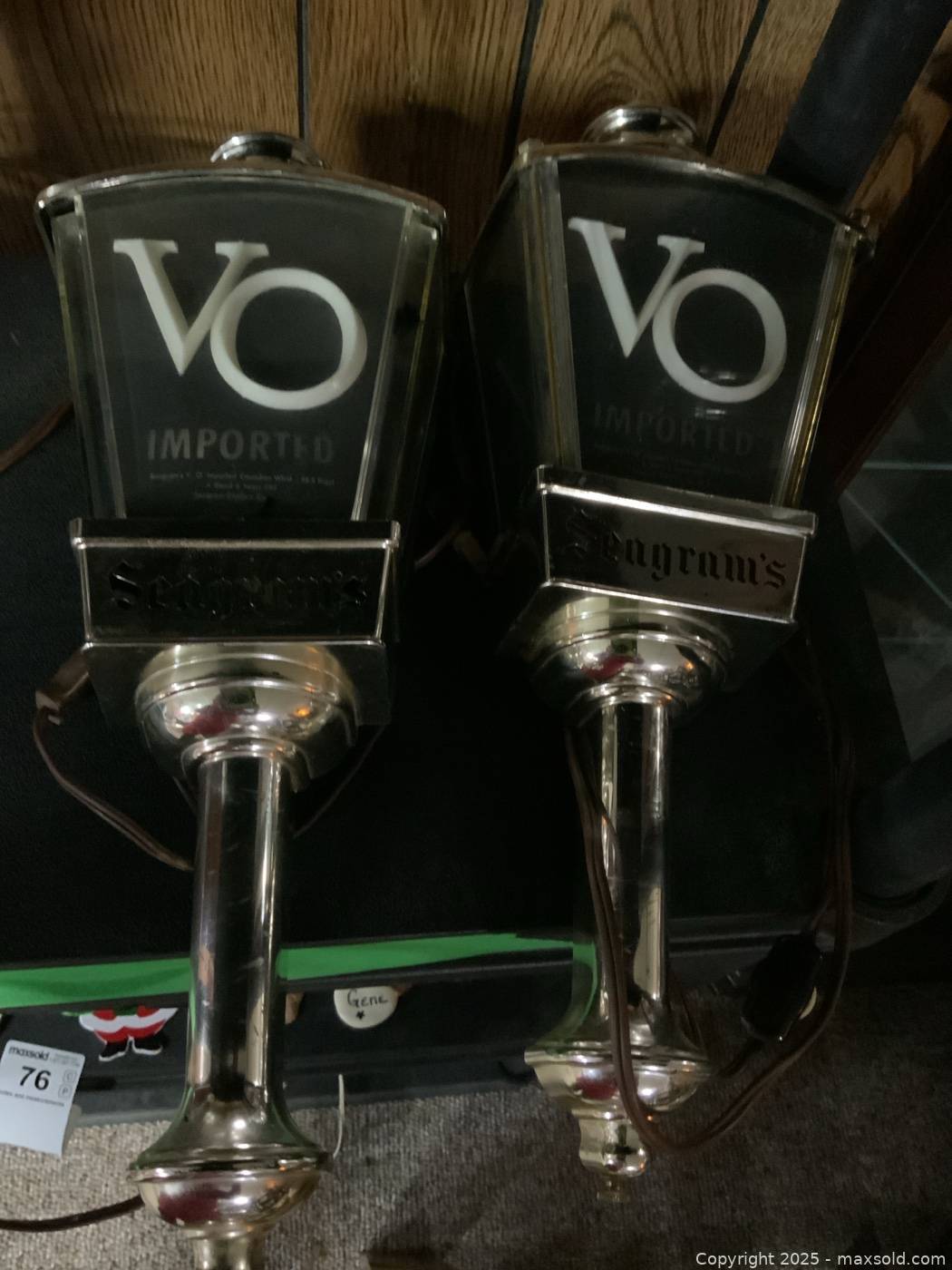 Pub Desk Lamp and Two Seagrams VO Wall Lights | Maxsold
