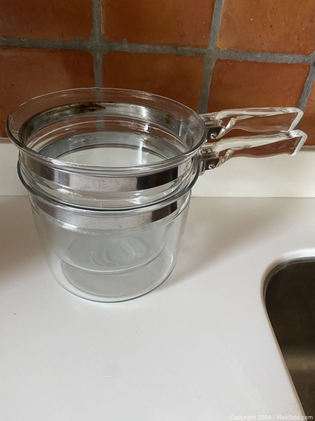 Vintage Pyrex Glass Double Boiler Set | Maxsold