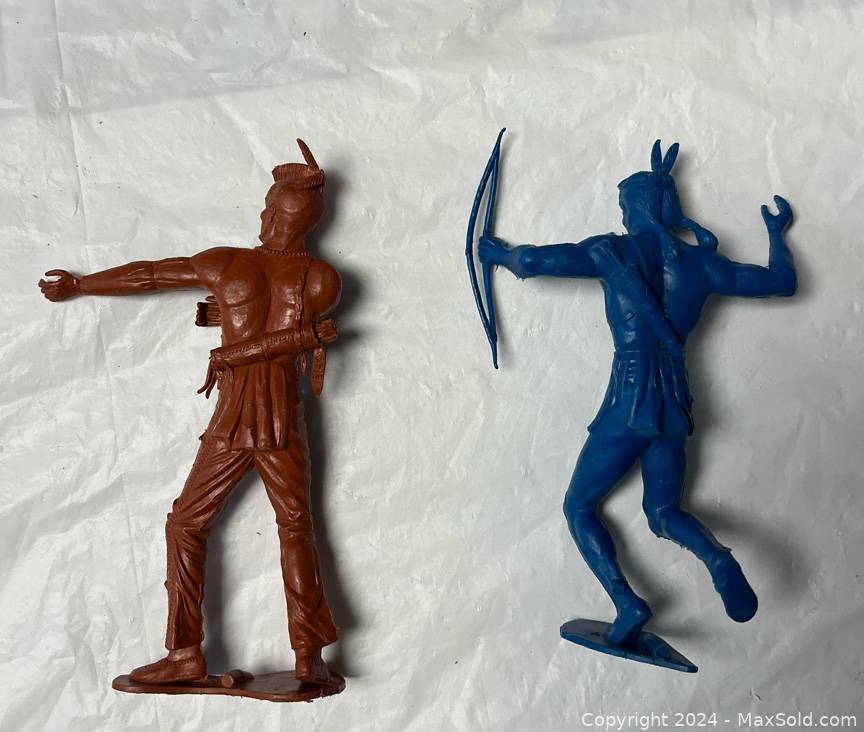 1960s Plastic Native American Toy Figures, 5 Inch, 2 Pieces | Maxsold