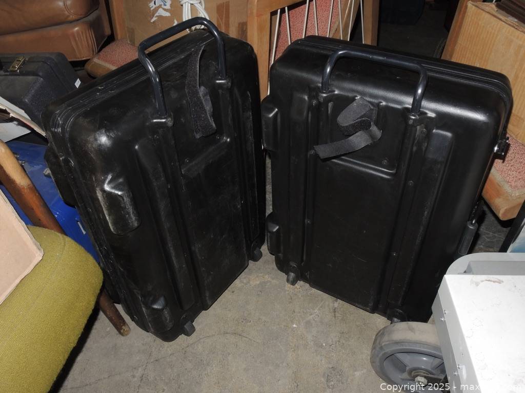 Two rolling locking hard cases with foam interior | Maxsold