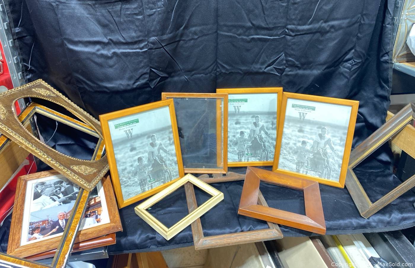 Grouping of Wood-Edged Picture Frames Various Sizes | Maxsold
