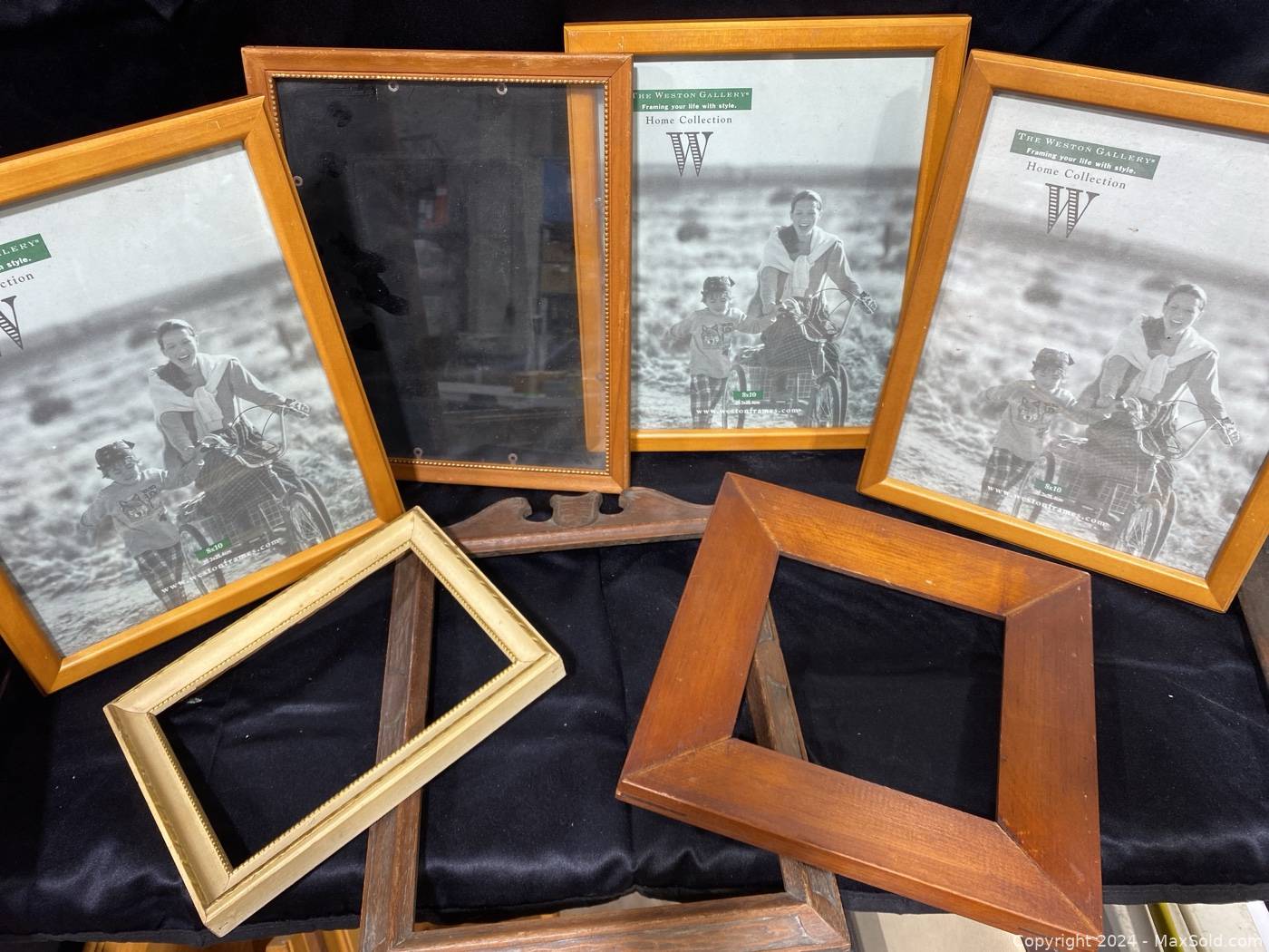 Grouping of Wood-Edged Picture Frames Various Sizes | Maxsold