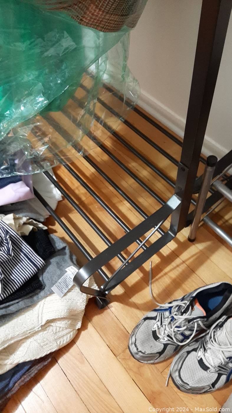 Clothing Rack with Lower Rack and Side Hooks | Maxsold
