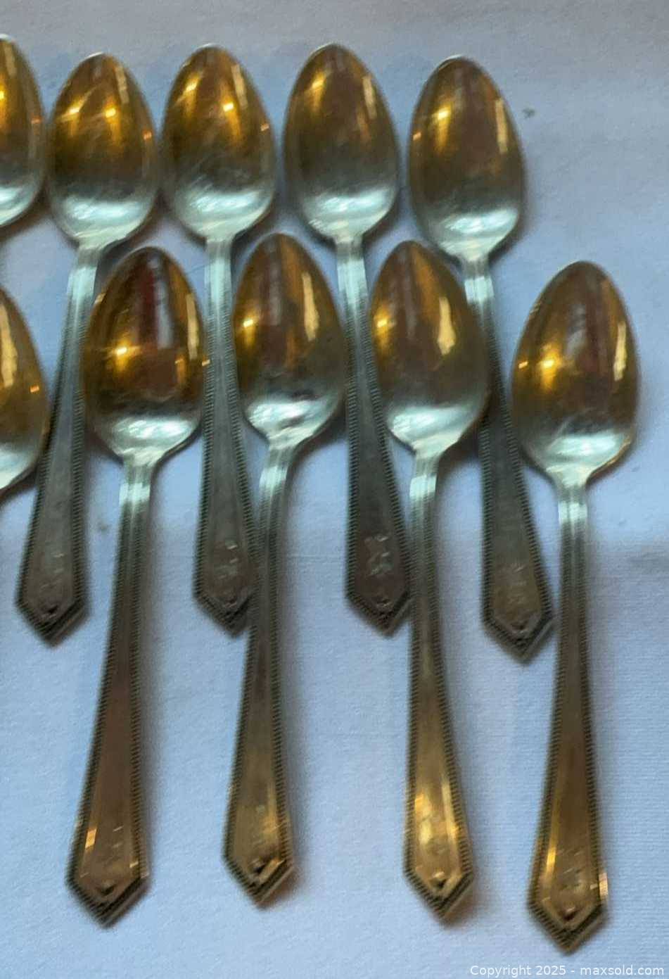 12 Alvin Sterling Richmond demitasse spoons | Maxsold
