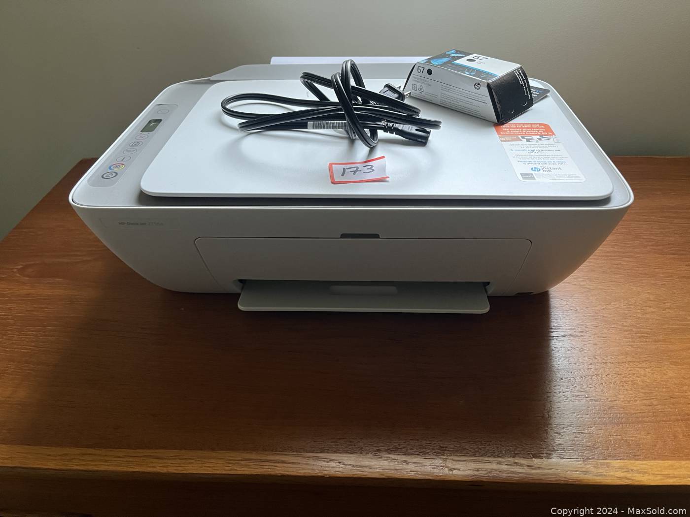 HP DeskJet 2700e All-in-One Printer with Black Ink Cartridge | Maxsold
