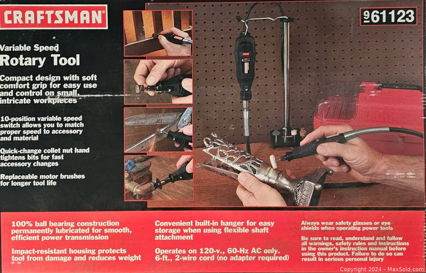 Craftsman Variable Speed Rotary Tool with Carrying Case and Accessories ...