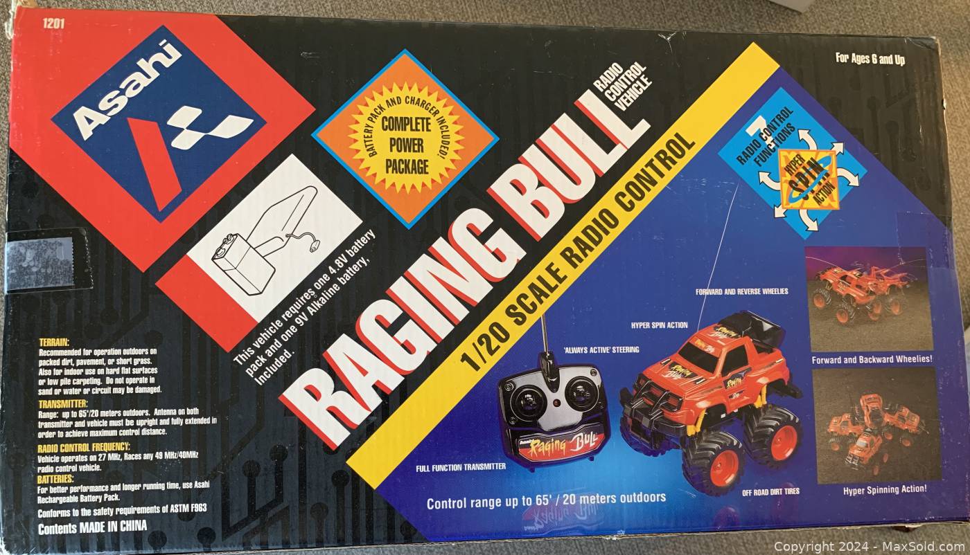 Asahi Raging Bull 1/20 Scale Radio Control Kids Toy in Box | Maxsold