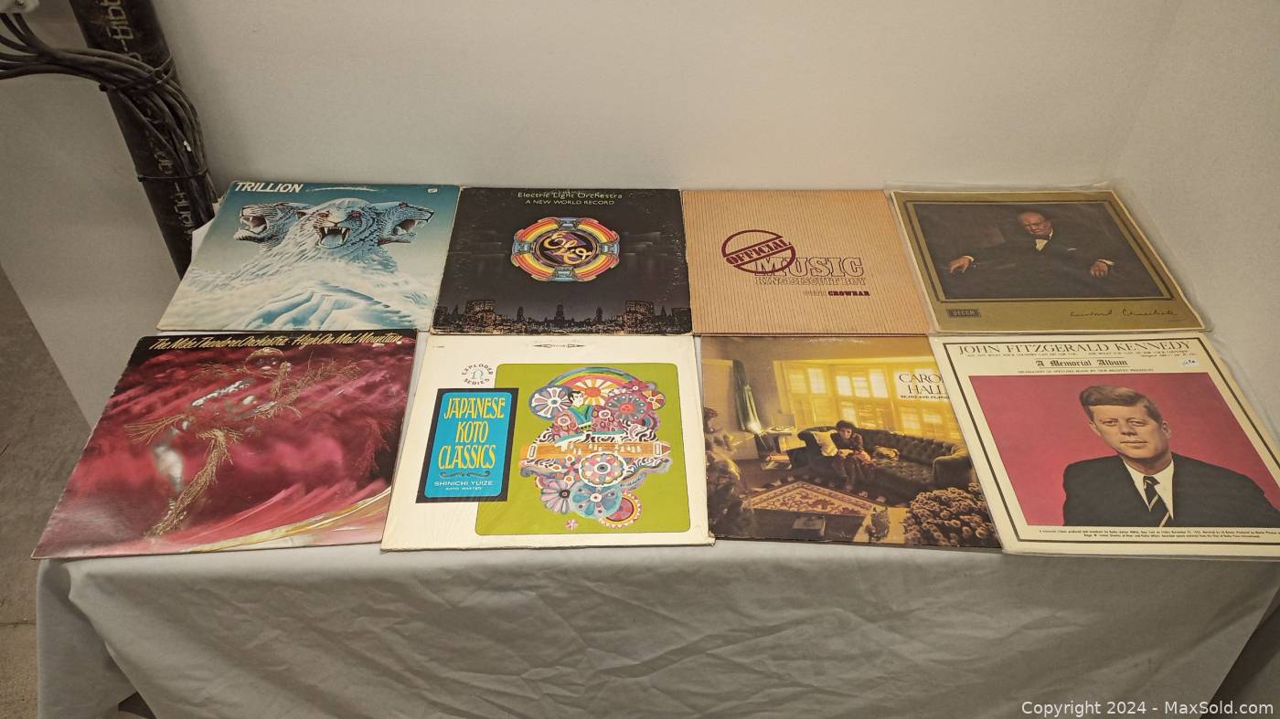 Vintage Vinyl Record Collection with Crate | Maxsold