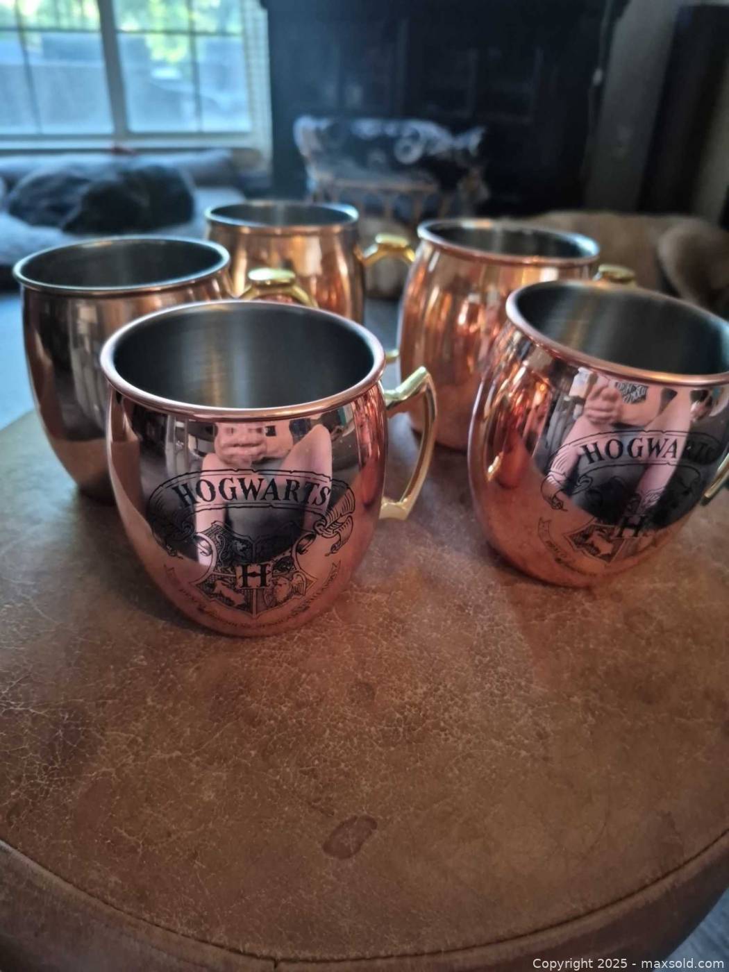 Set of 5 copper-plated Moscow Mule mugs | Maxsold