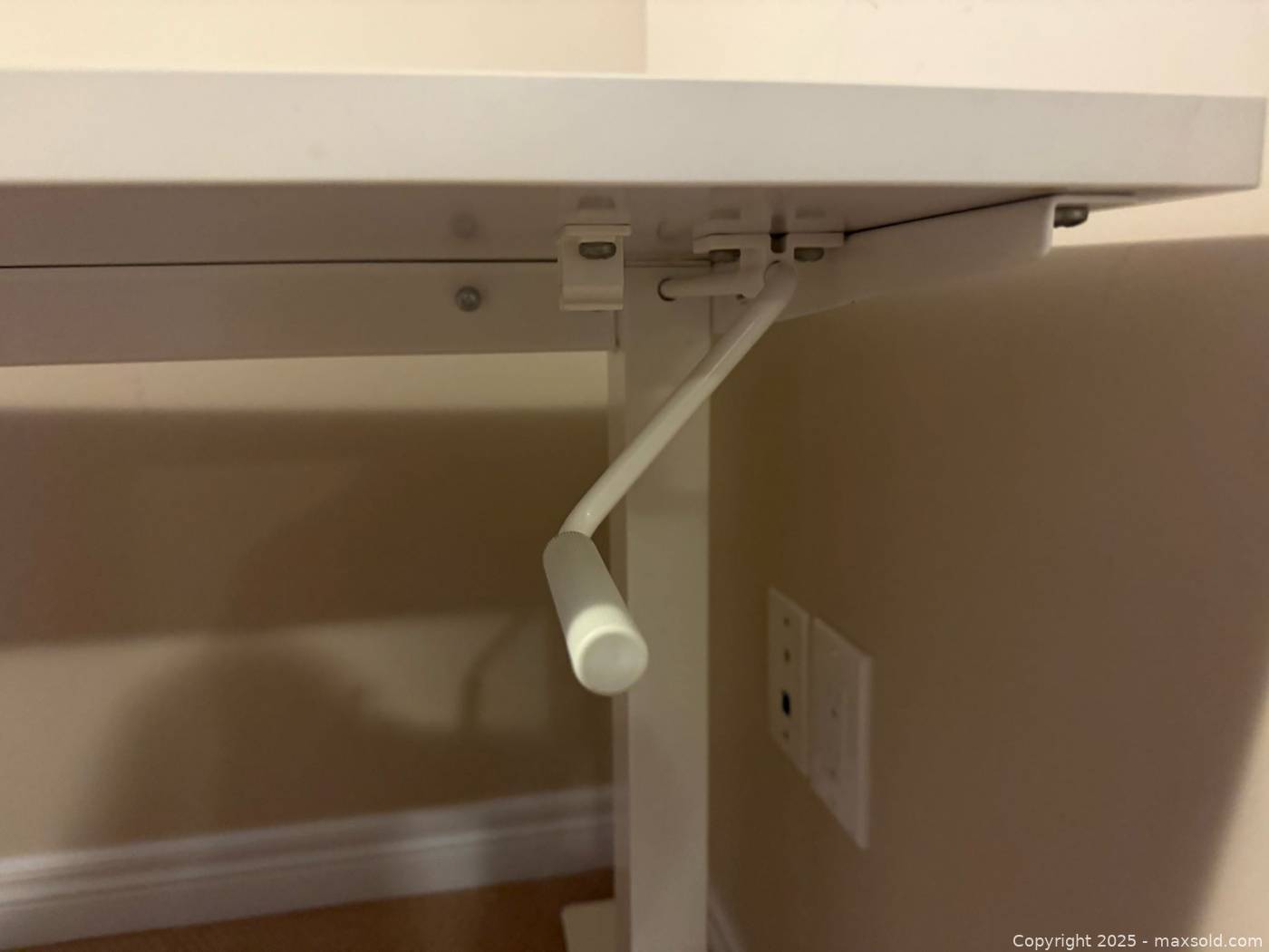 Ikea Trotten manual crank height-adjustable desk 47" x 27.5" | Maxsold