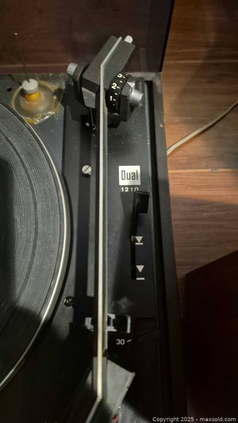Dual HS36 stereo system with 1210 turntable, speakers, cleaner, manual ...