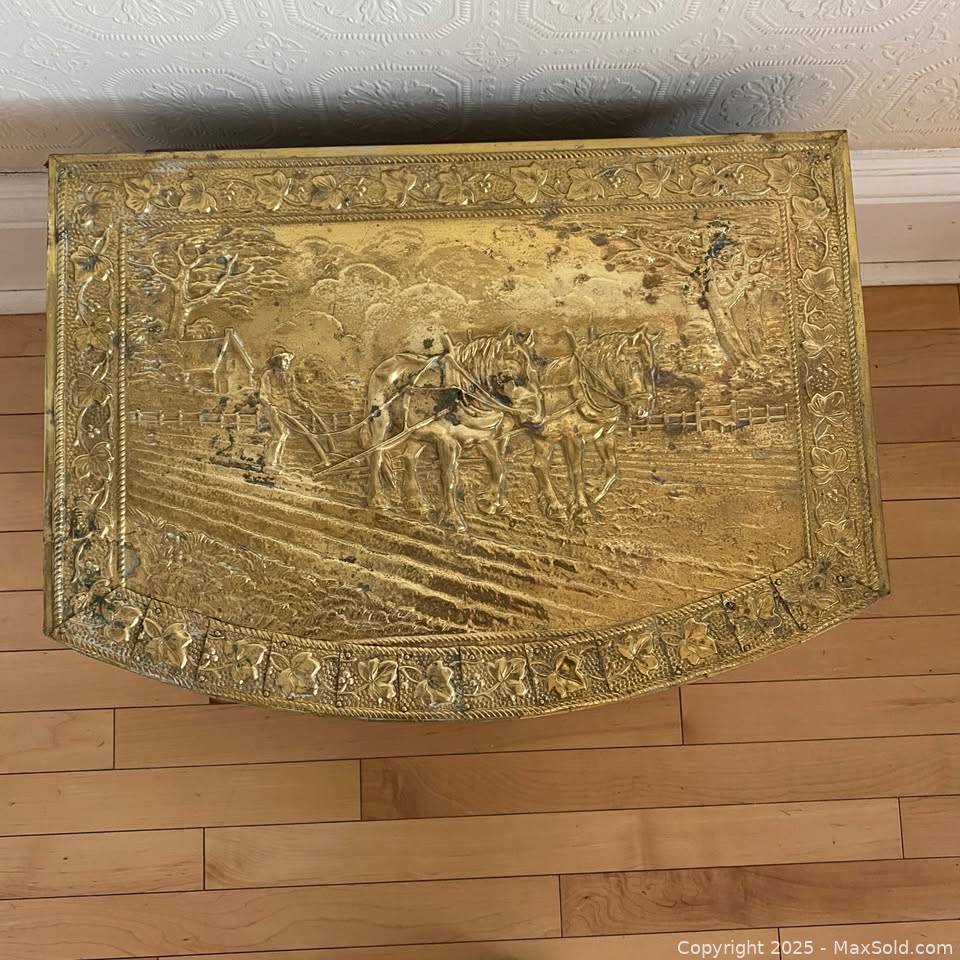 Vintage Repousse Brass Storage Box | Maxsold