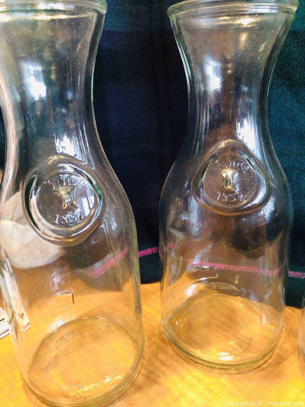 Vintage Glass Quart Carafes 3 Pieces | Maxsold