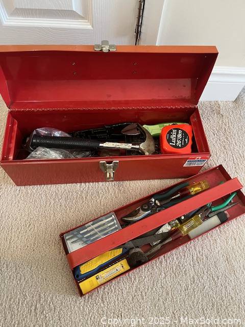 Tool Box with Various Hand Tools | Maxsold