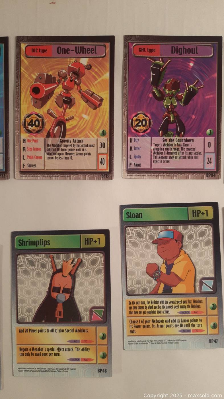 Medabots trading cards 14 count plus 2 sealed booster packs | Maxsold