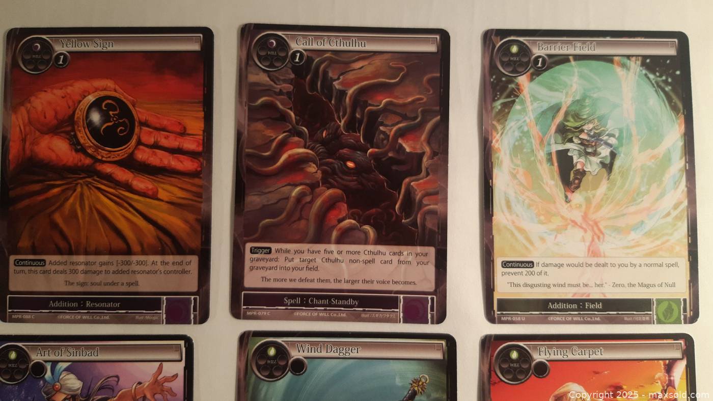 8 Force of Will trading cards | Maxsold