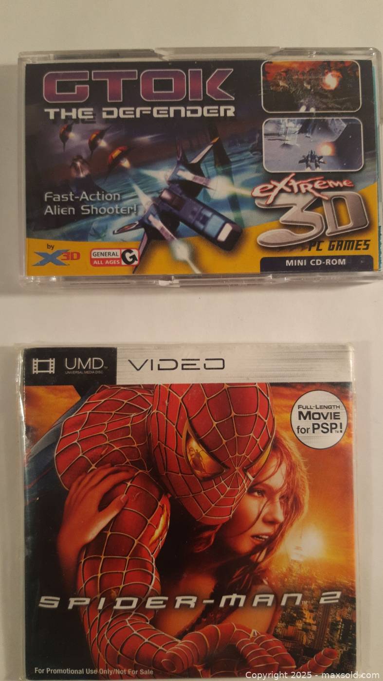 Gretzky NHL PSP Game, Spider-Man 2 UMD, GTOK The Defender PC Mini CD ...