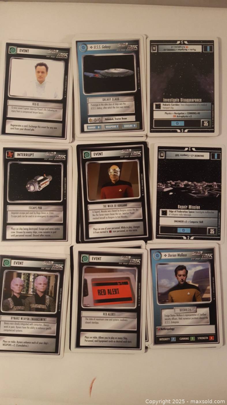 65 Star Trek TNG CCG first-edition cards | Maxsold