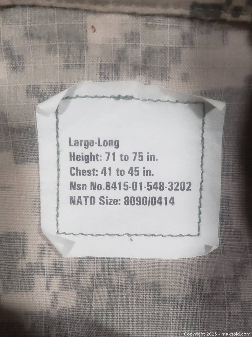 Defender M US Army BDU Digital Camouflage Field Jacket Men's Large Long ...