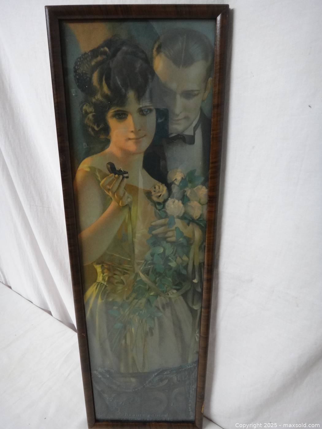 1920s Framed Art Print "Beauty Gained Is Love Retained" | Maxsold