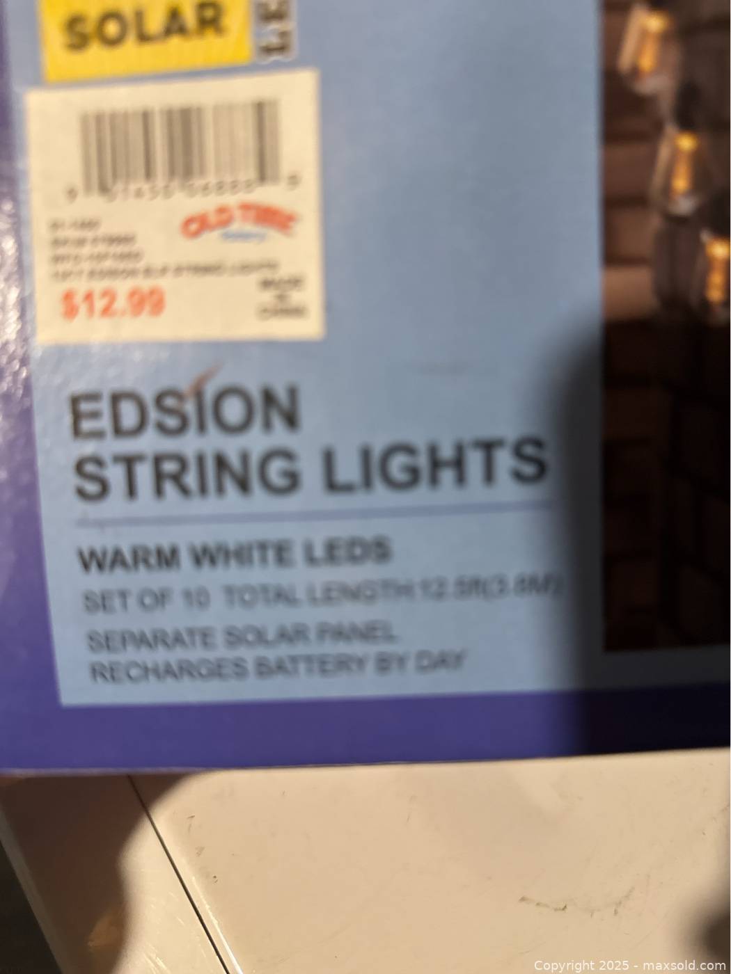 4 Outdoor Solar LED Edison String Lights | Maxsold