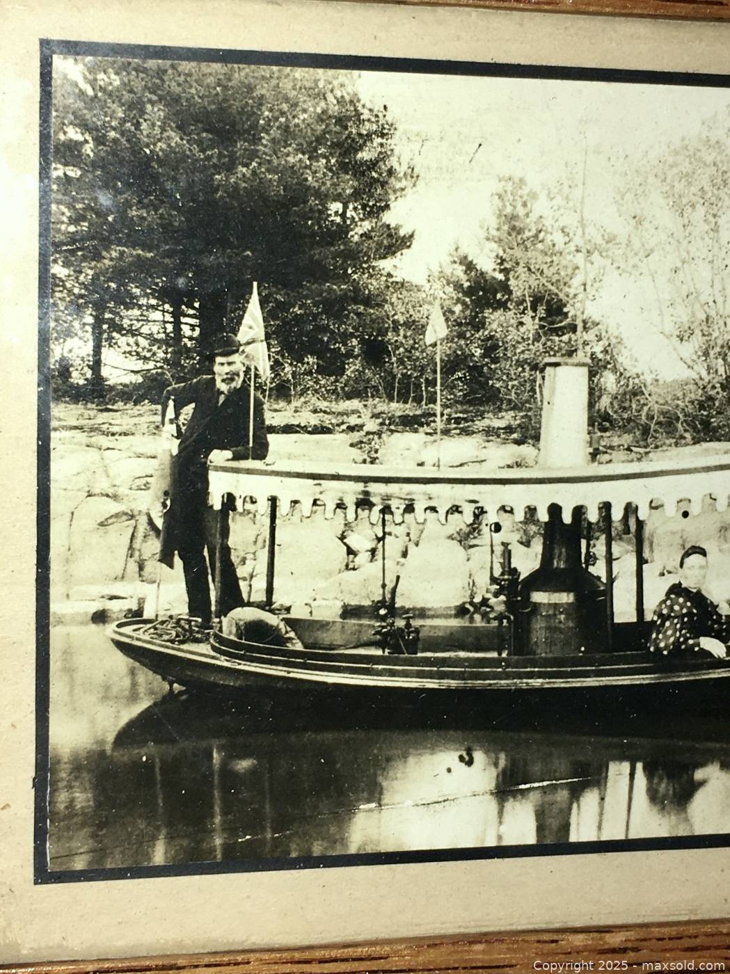 Framed c.1910 Canal Boat Photograph | Maxsold