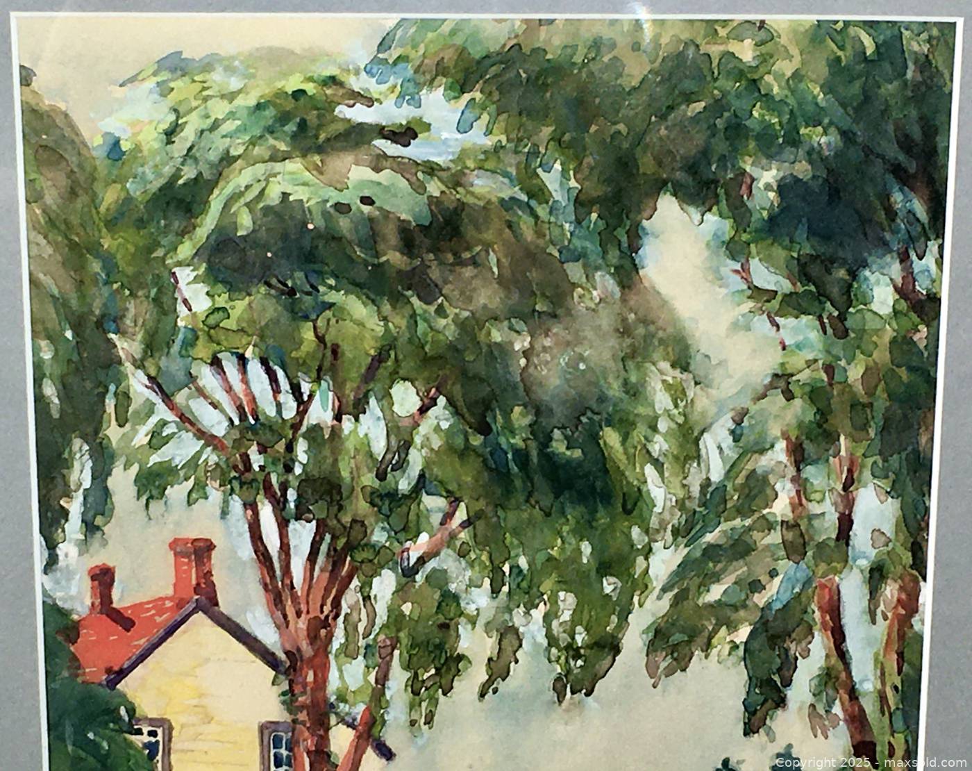 Framed watercolour landscape signed Tom Low 1934 | Maxsold