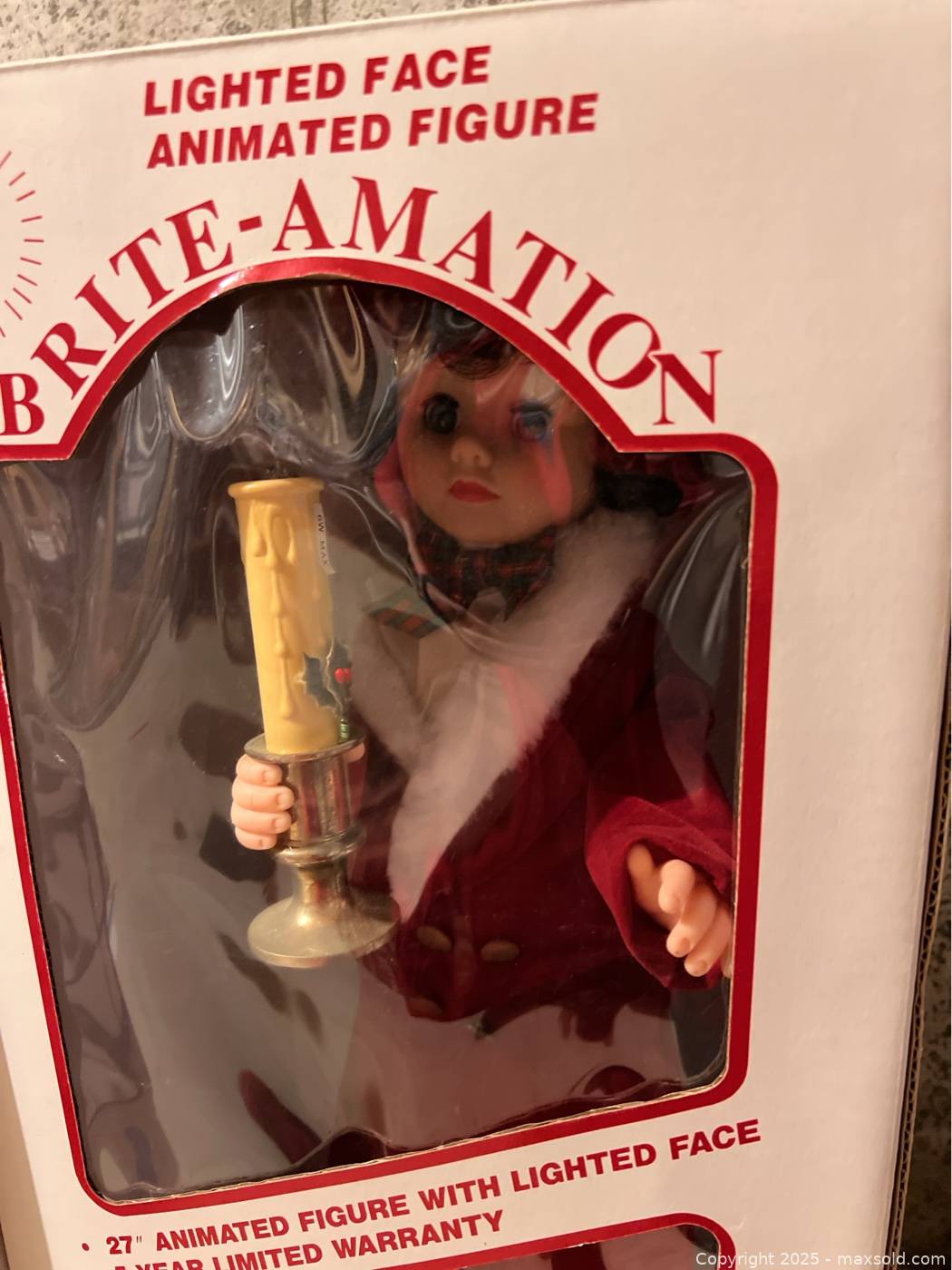 Two Brite-Amation Lighted Face Animated Christmas Figures | Maxsold