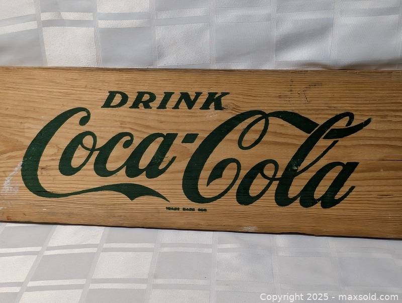 Wooden Coca-Cola Drink sign board 20" | Maxsold