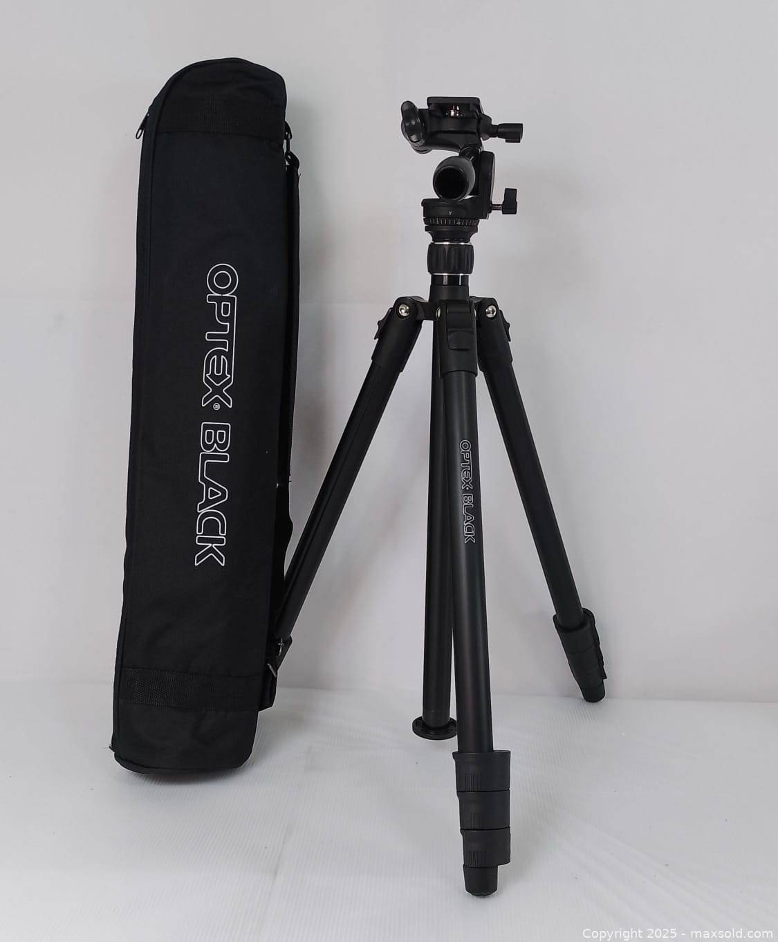Optex Black Arca Panhead Tripod Kit with Carrying Case | Maxsold