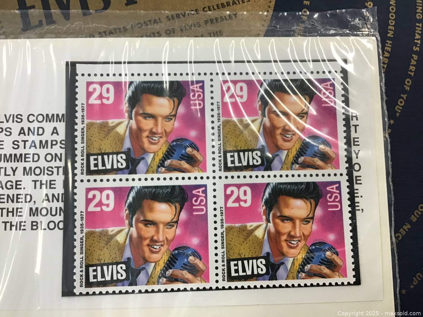 1993 Elvis Presley Commemorative 29-Cent US Postage Stamps Full Sheet ...
