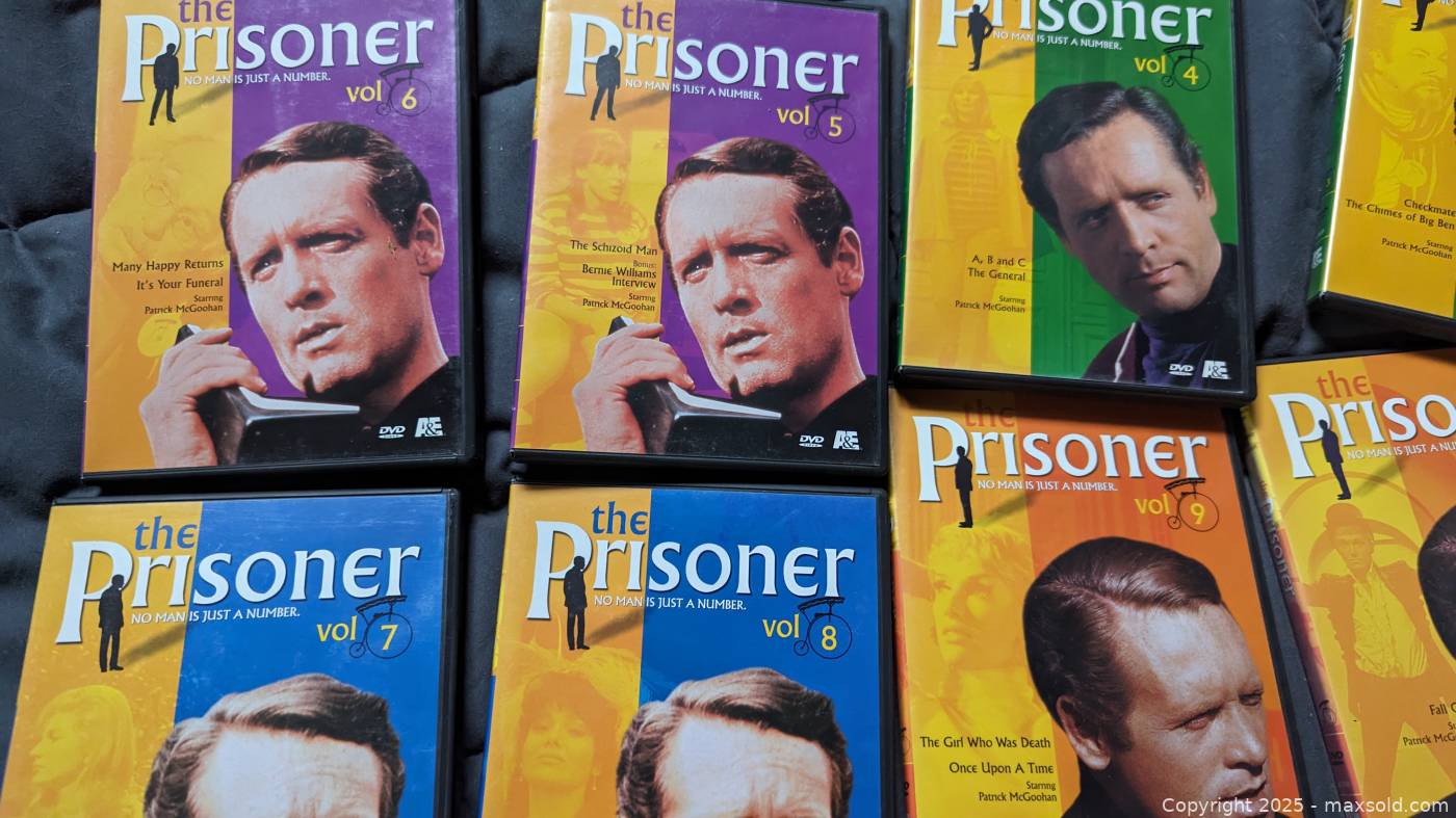 The Prisoner 9 DVD Disc Set Patrick McGoohan Surreal Sci-Fi Series ...