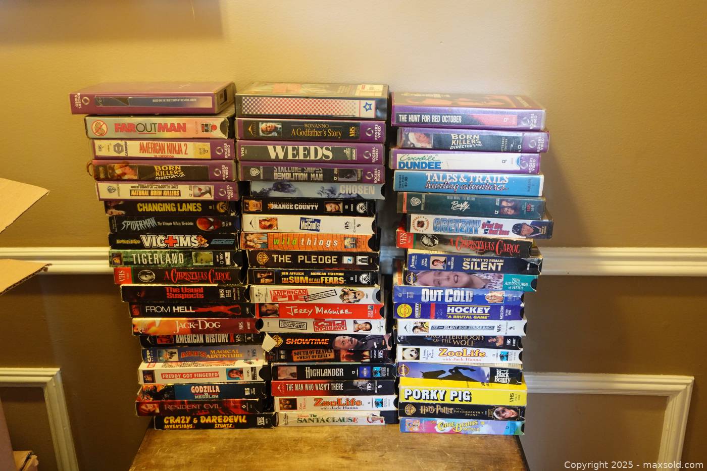 Approximately 100 VHS movie tapes | Maxsold