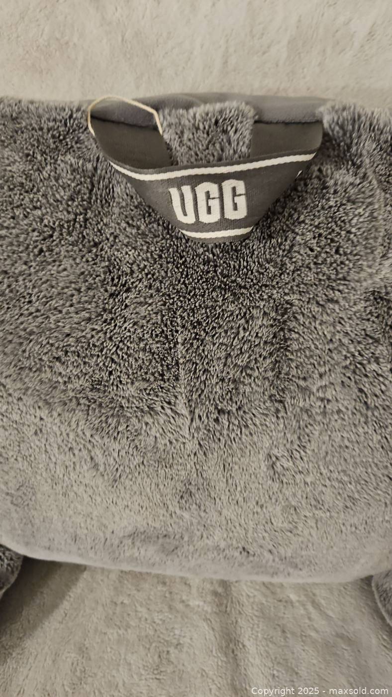 UGG Grey Plush Backrest Pillow | Maxsold