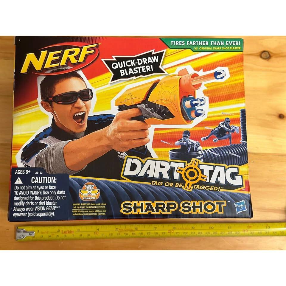 NERF Dart Tag Sharp Shot Quick-Draw Blaster, sealed | Maxsold