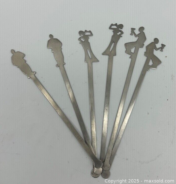 Set of 6 stainless steel swizzle sticks | Maxsold