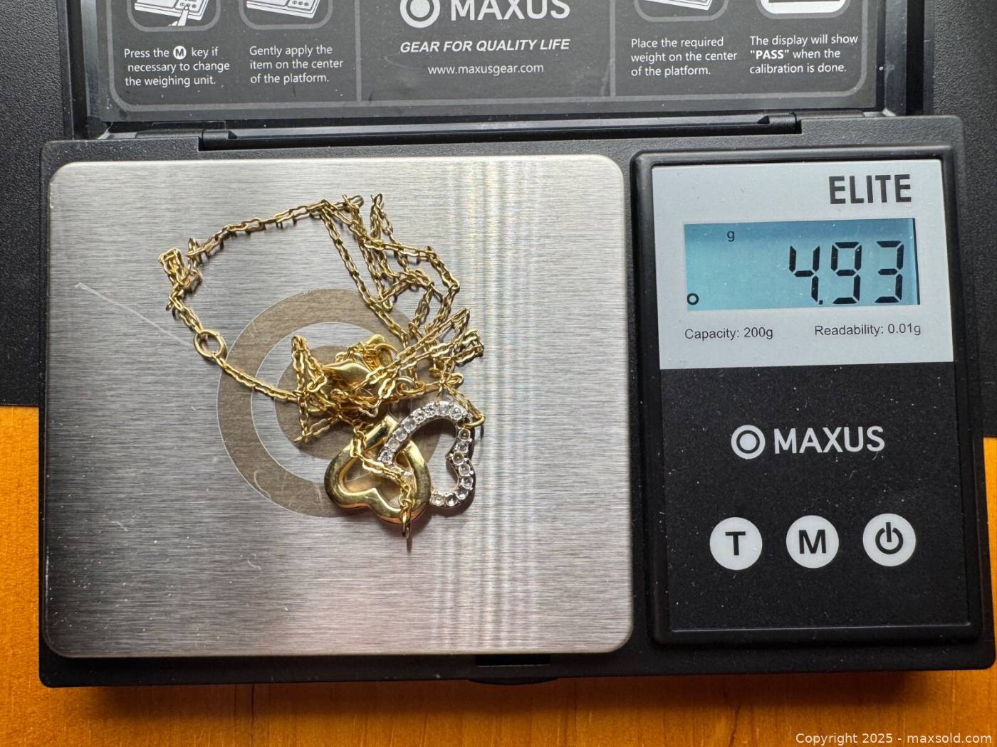 Swarovski Double Heart Pave Crystal Necklace 18" | Maxsold