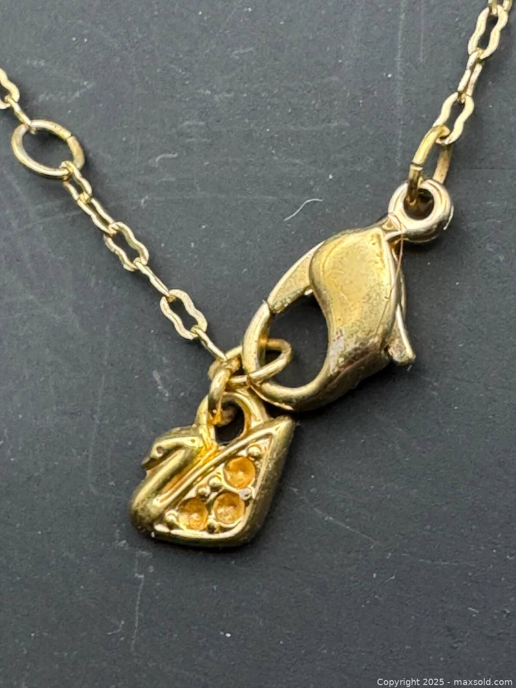 Swarovski Double Heart Pave Crystal Necklace 18" | Maxsold