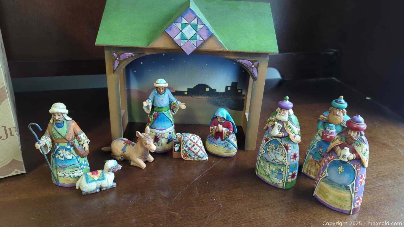 Jim Shore Mini Nativity Set 10 Pieces with Original Box | Maxsold