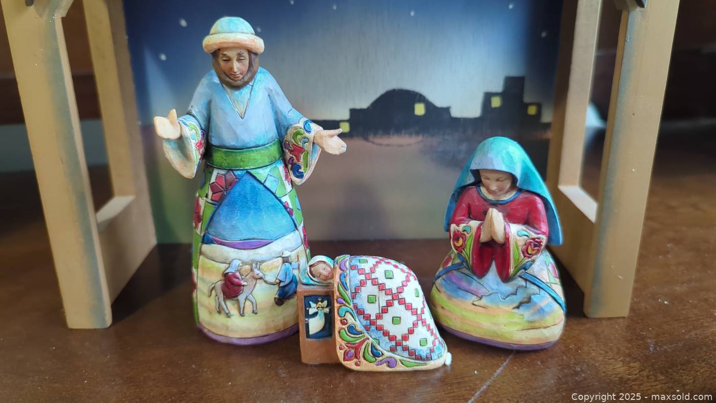 Jim Shore Mini Nativity Set 10 Pieces with Original Box | Maxsold