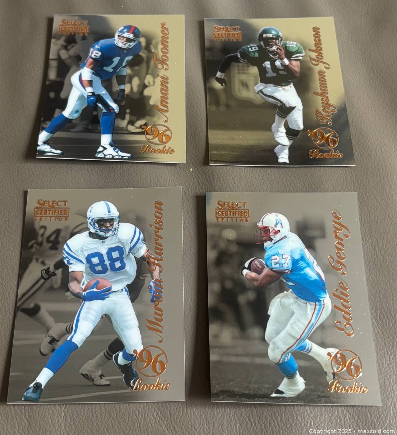 1996 Pinnacle Select Certified NFL football card sets, 10 complete sets ...