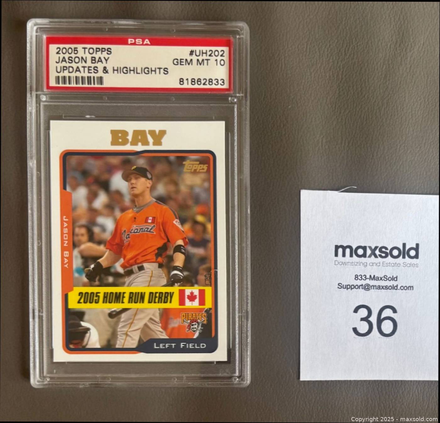 2005 Topps Jason Bay PSA GEM MT 10 UH202 | Maxsold