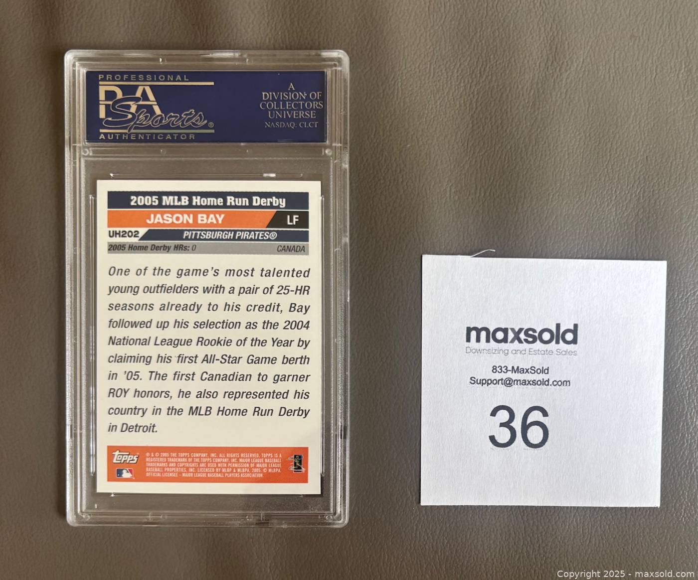 2005 Topps Jason Bay PSA GEM MT 10 UH202 | Maxsold