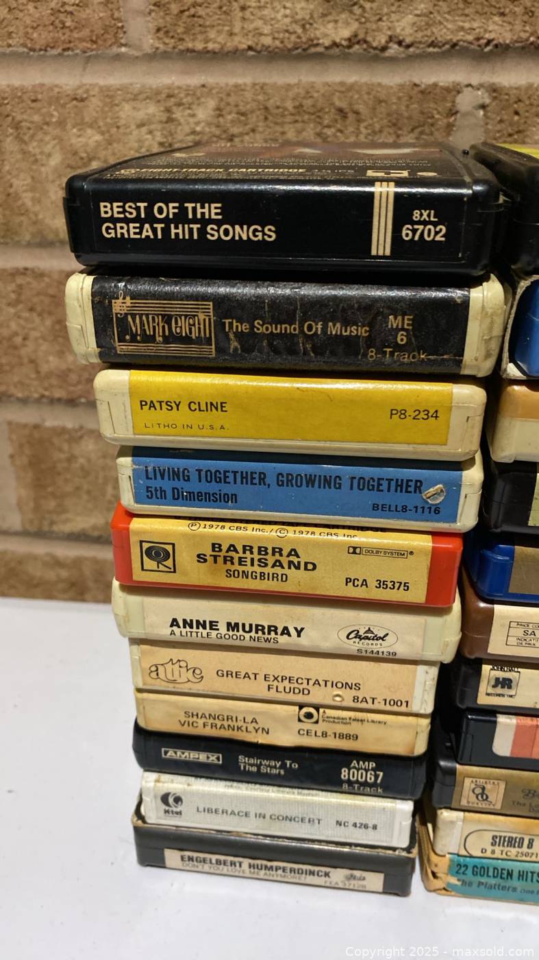 33 vintage 8-track tape cartridges | Maxsold