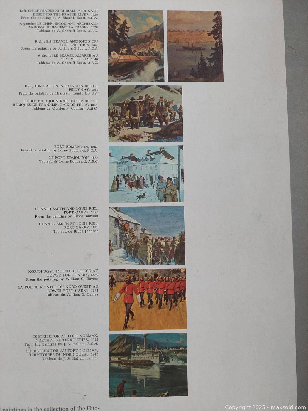 Complete set of 14 full-color lithographic prints of Historical ...
